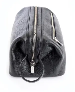 ROYCE NEW YORK Classic Leather Toiletry Bag