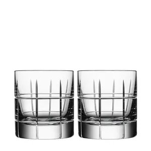 ORREFORS Street Specialty Drinkware Jan Johansson Whiskey Glass, Set Of 2 - Clear