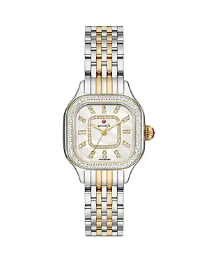 Michele Michele Meggie Diamond Watch White Mop/two Tone