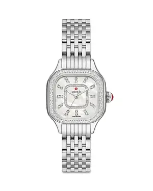 Michele Meggie Diamond Watch - White/silver