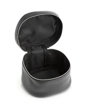 ROYCE NEW YORK Compact Leather Cosmetic Bag