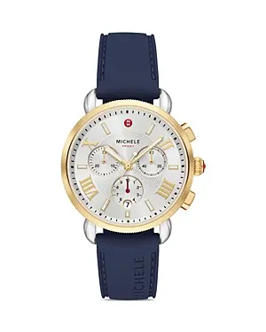 Michele Michele Sport Sail Chronograph, 38mm Gold/dark Blue