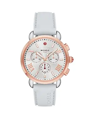 Michele Michele Sport Sail Chronograph, 38mm Silver/light Gray