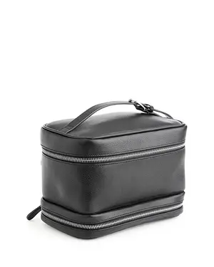 ROYCE NEW YORK Leather Train Case - Black