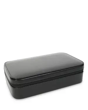 ROYCE NEW YORK Zippered Travel Jewelry Case - Black