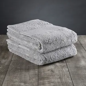 DELILAH HOME Organic Cotton Bath Towels, Set Of 2 - Light Gray
