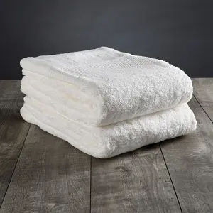 DELILAH HOME Organic Cotton Bath Towels, Set Of 2 - White