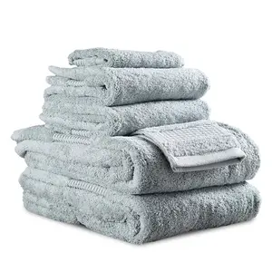 DELILAH HOME Organic Cotton Towels, Set Of 6 - Mineral Green