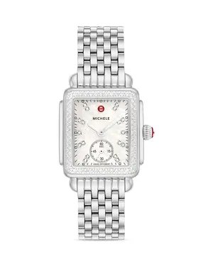 Michele Deco Mid Watch - White/silver