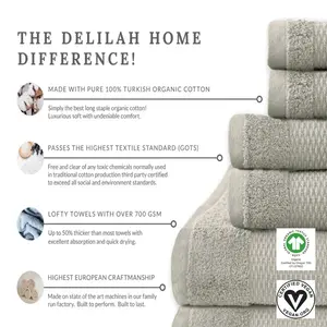 DELILAH HOME Organic Cotton Bath Sheet - Ivory