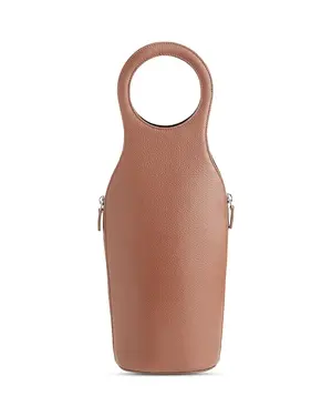 ROYCE NEW YORK Wine Champagne Leather Travel Tote - Medium Beige