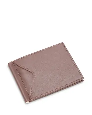 ROYCE NEW YORK Leather Rfid-blocking Money Clip Wallet Brown