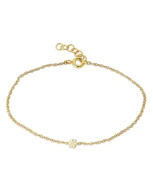 ZOE LEV 14k Yellow Diamond Flower Bracelet - Gold