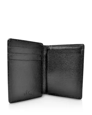 ROYCE NEW YORK Leather Money Clip Wallet - Black