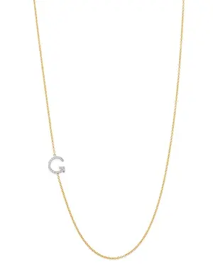 ZOE LEV 14k Yellow Gold Diamond Initial Necklace - G/gold
