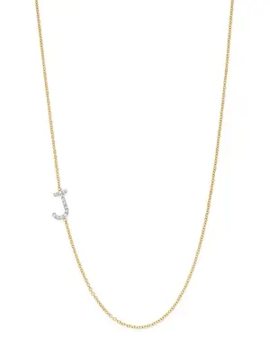 ZOE LEV 14k Yellow Gold Diamond Initial Necklace - J/gold