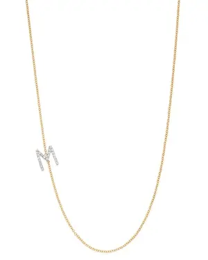 ZOE LEV 14k Yellow Gold Diamond Initial Necklace - M/gold