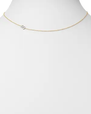 ZOE LEV 14k Yellow Gold Diamond Initial Necklace - S/gold