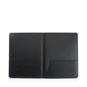 ROYCE NEW YORK Leather Executive Document Organizer Folder - Black