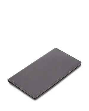 ROYCE NEW YORK Leather Rfid-blocking Checkbook Case & Secretary Wallet - Black