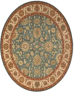NOURISON HOME Living Treasures Li05 Round Area Rug, 5'10 Round - Aqua