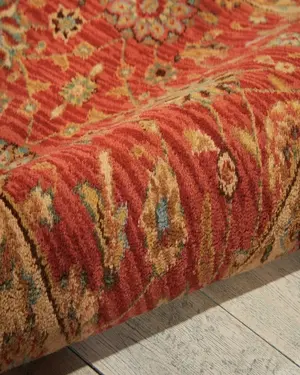 NOURISON HOME Living Treasures Li05 Round Area Rug, 5'10 Round - Rust