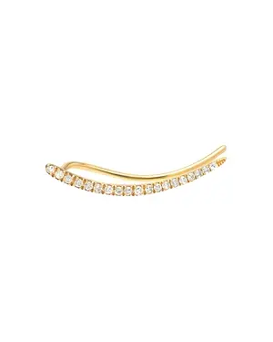 ZOE LEV 14k Yellow Gold Diamond Ear Crawler - White/gold