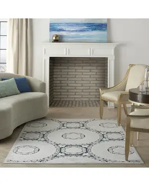 NOURISON HOME Key Largo Klg03 Area Rug, 4' X 6 - Blue