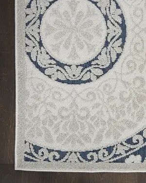 NOURISON HOME Key Largo Klg03 Area Rug, 4' X 6 - Blue