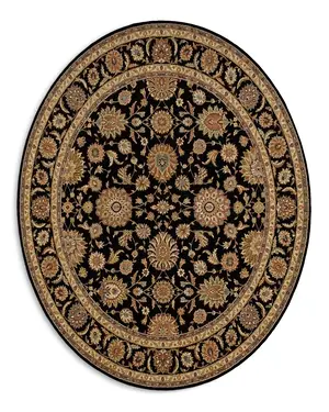 NOURISON HOME Living Treasures Li05 Round Area Rug, 7'10 Round - Black