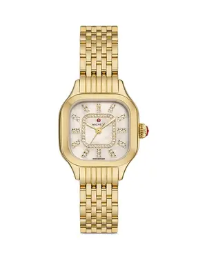 Michele Meggie Diamond Watch - White/gold
