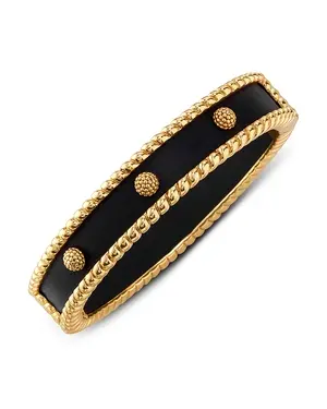 CAPUCINE DE WULF Berry Bangle Bracelet In 18k Gold Plate - Ebony
