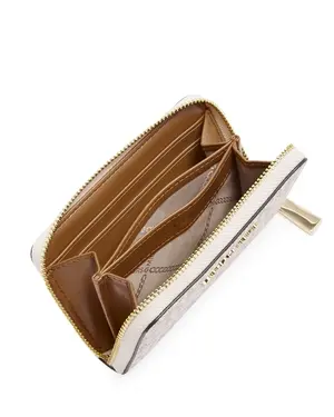 Michael Kors Michael Small Monogram Card Case - Vanilla Acorn/gold