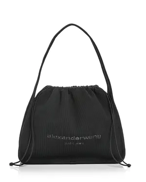 Alexander Wang Ryan Large Drawstring Shoulder Bag - Black