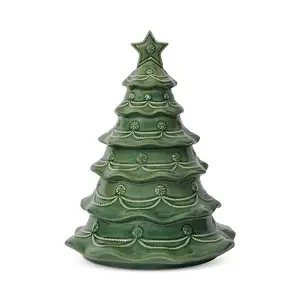 JULISKA Berry & Thread Christmas Tree Cookie Jar With Lid - Basil