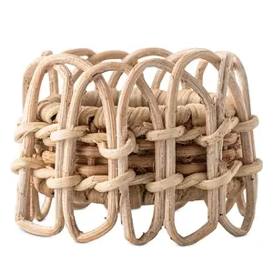 JULISKA Provence Napkin Ring - Rattan/whitewash Trim