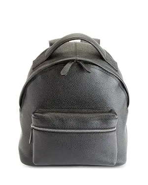 ROYCE NEW YORK Compact Leather Travel Backpack - Black