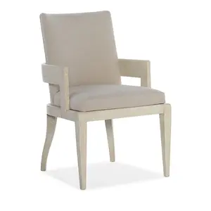 HOOKER FURNITURE Cascade Upholstered Armchair - Light Wood