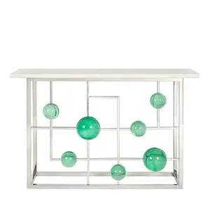 Jonathan Adler Globo Console Table - Nickel