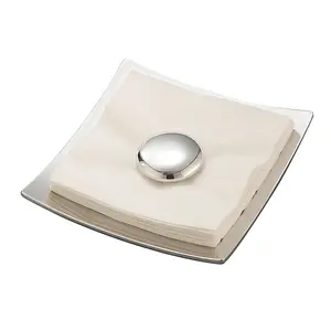 NAMBE Stone Napkin Holder - Silver