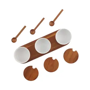 NAMBE Duets Triple Condiment Server - White
