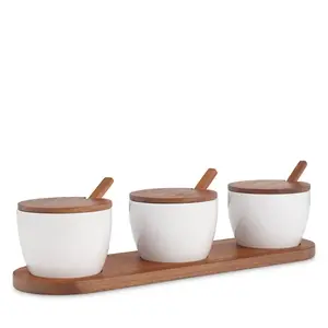 NAMBE Duets Triple Condiment Server - White