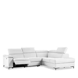 GIUSEPPE NICOLETTI Nuccio Power Reclining Sectional Torello Puro White