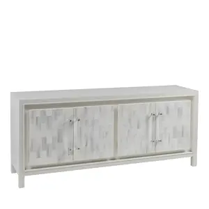 ARTISTICA Elation White Media Cabinet - Gray/white