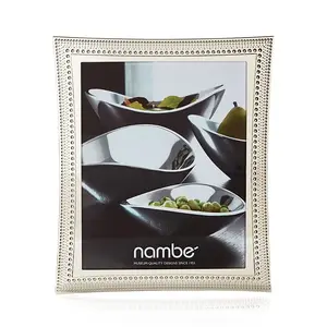 NAMBE Beaded Frame, 8 X 10 - Silver Plate