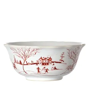 JULISKA Country Estate Winter Frolic Cereal Ice Cream Bowl - Ruby