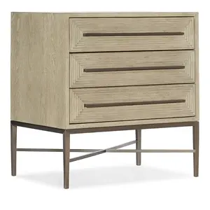 HOOKER FURNITURE Cascade Three-drawer Nightstand - Taupe