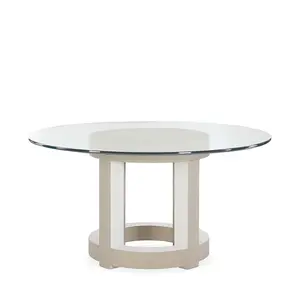 BERNHARDT Axiom 54 Round Dining Table - Linear Gray