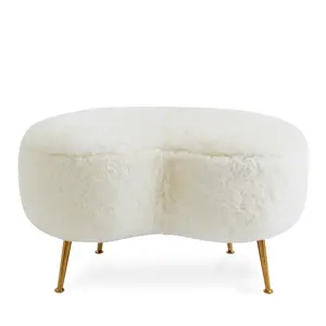 Jonathan Adler Kidney Ottoman - White