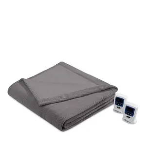 BEAUTYREST Electric Microfleece Heated Blanket, King - Gray
